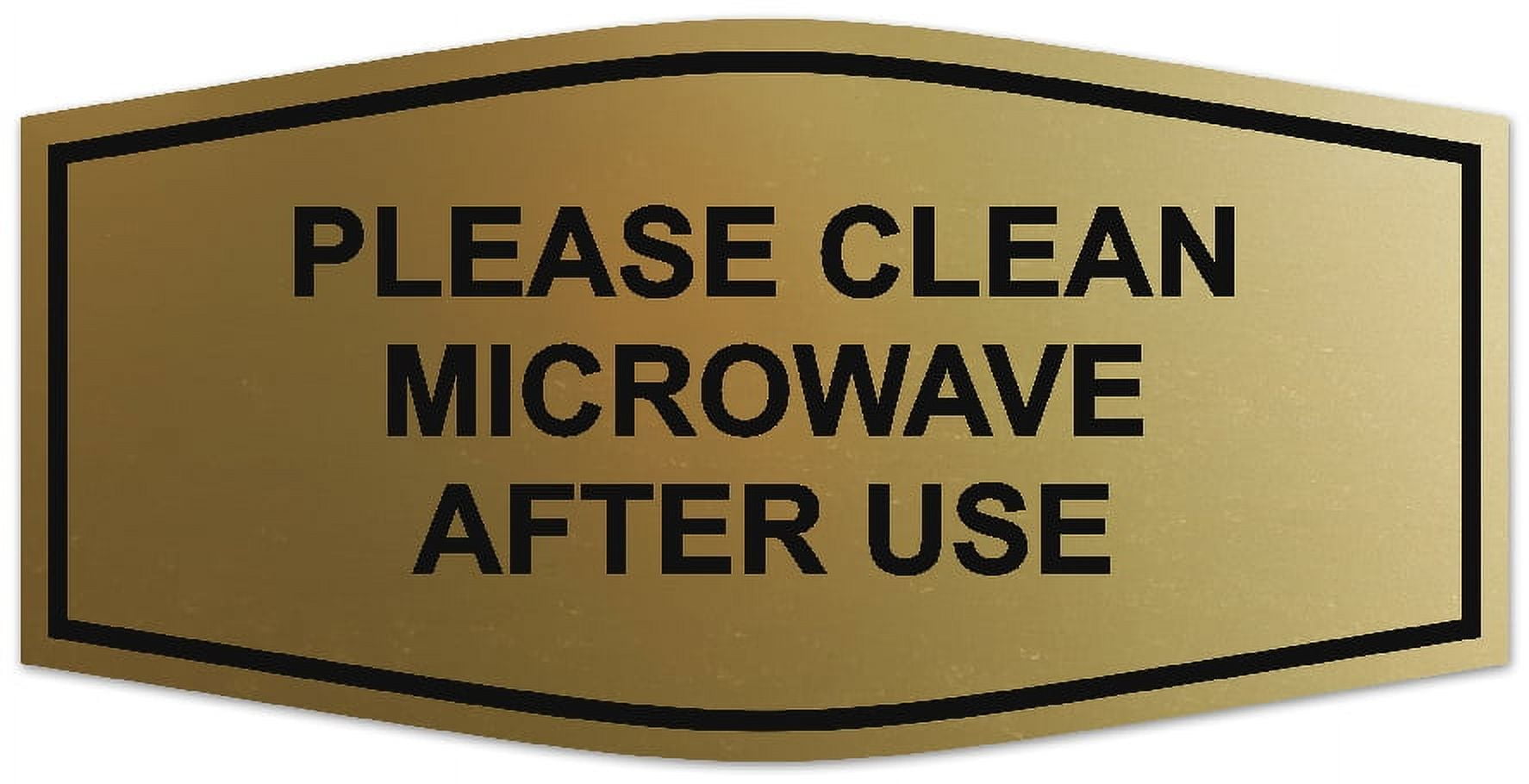 Signs ByLITA Fancy Please Clean Microwave After Use Sign - Laser ...
