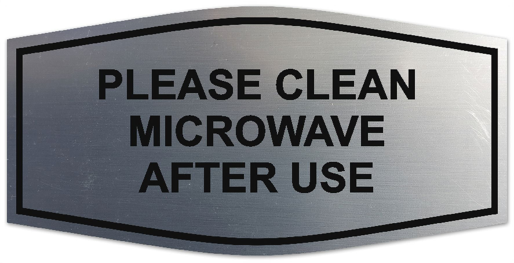 Signs ByLITA Fancy Please Clean Microwave After Use Sign - Laser ...