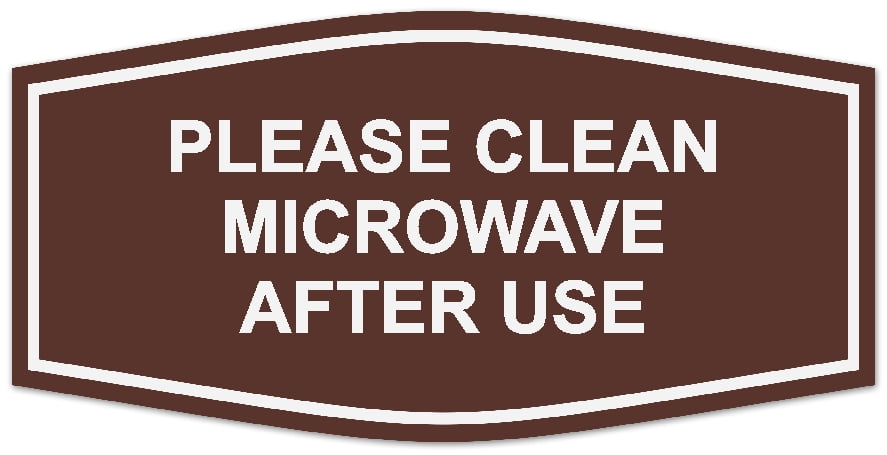 Signs ByLITA Fancy Please Clean Microwave After Use Sign - Laser ...