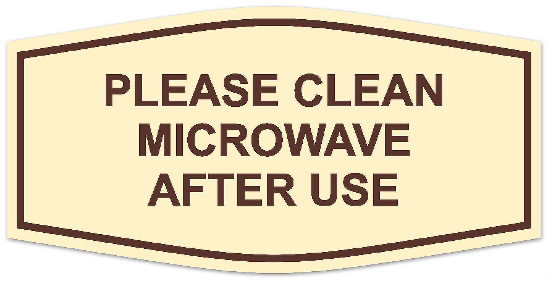 Signs ByLITA Fancy Please Clean Microwave After Use Sign - Laser ...