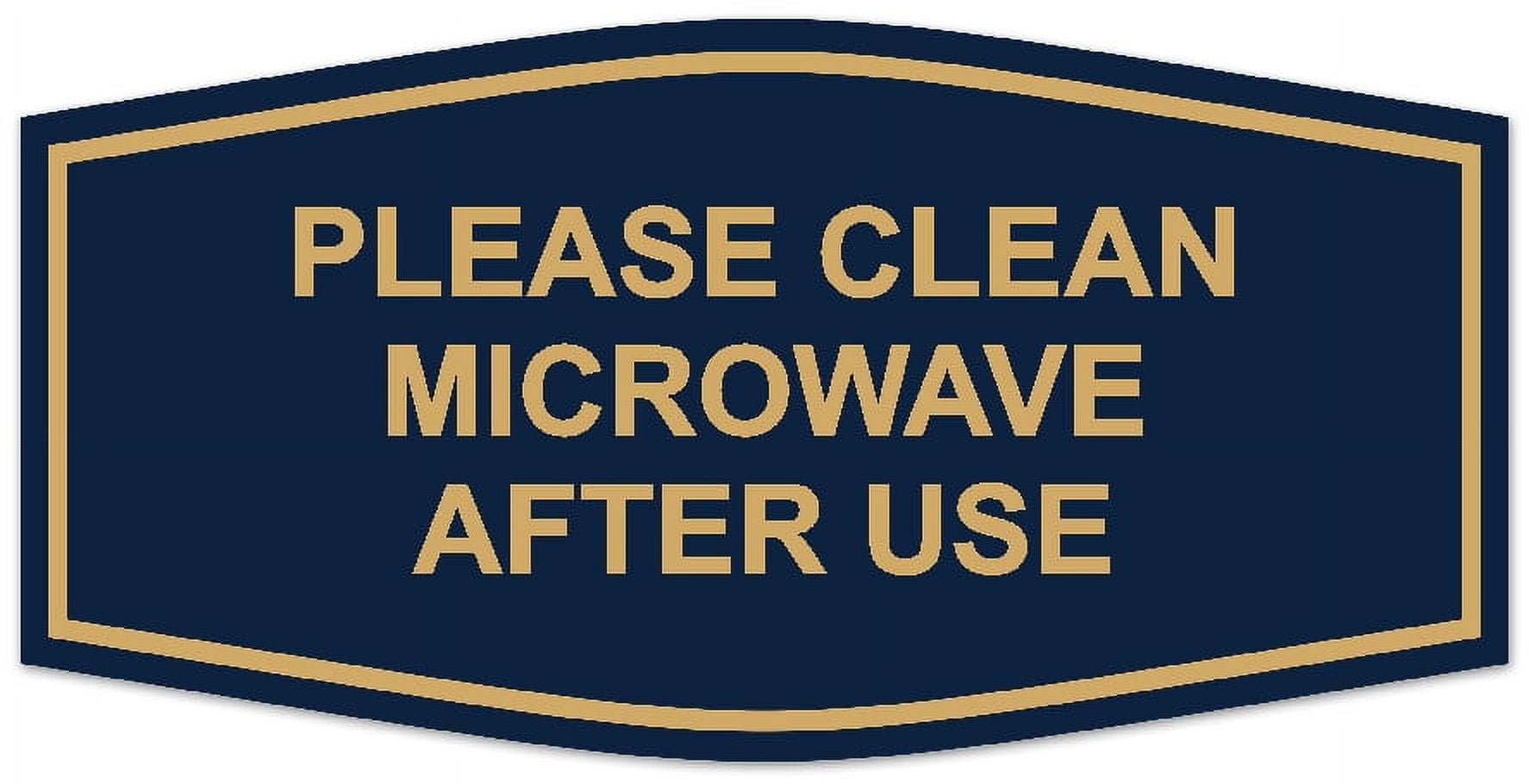 Signs ByLITA Fancy Please Clean Microwave After Use Sign - Laser ...