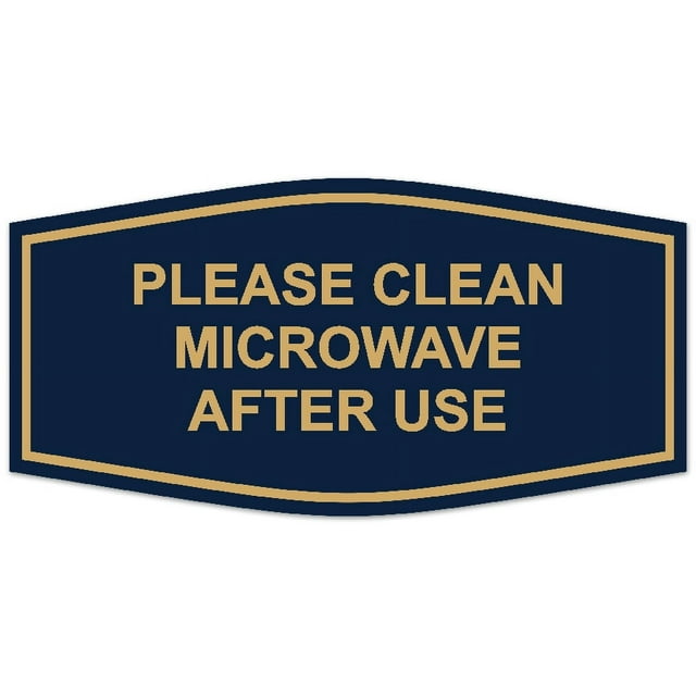 Signs ByLITA Fancy Please Clean Microwave After Use Sign - Laser ...