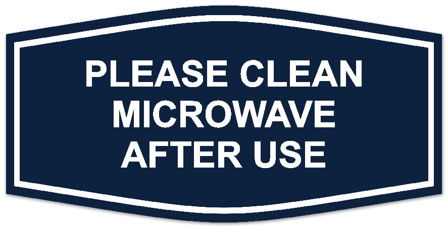 Signs ByLITA Fancy Please Clean Microwave After Use Sign - Laser ...