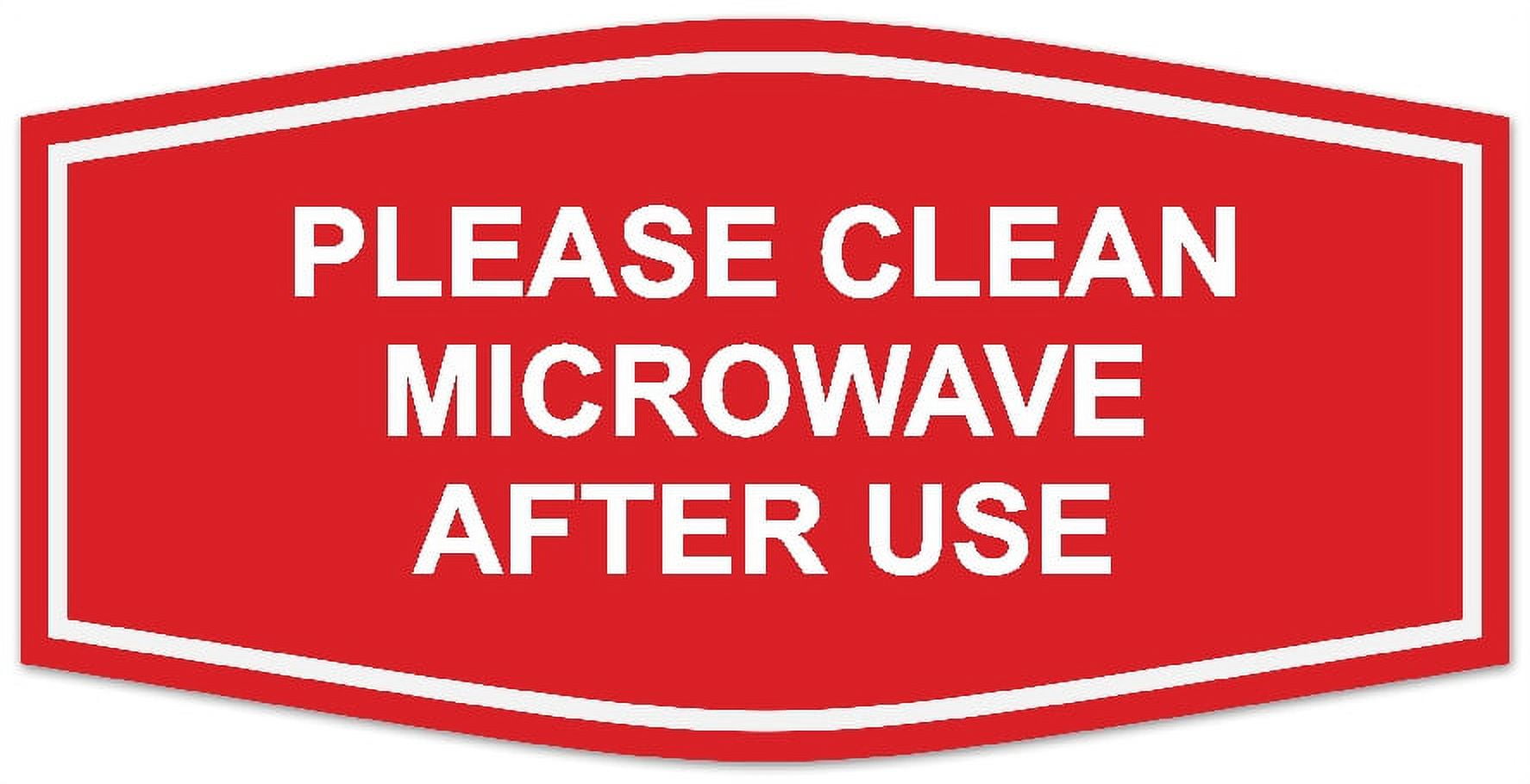 Signs ByLITA Fancy Please Clean Microwave After Use Sign - Laser ...