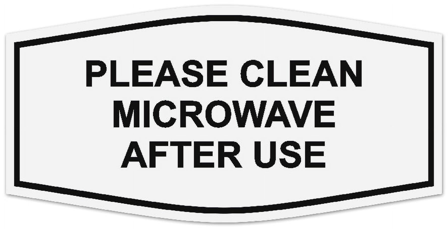 Signs ByLITA Fancy Please Clean Microwave After Use Sign - Laser ...