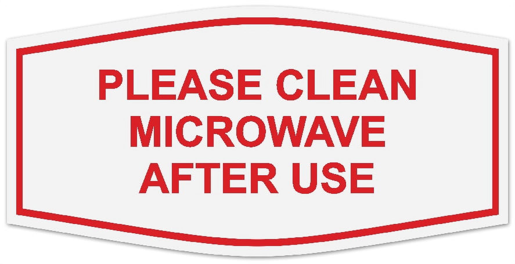 Signs ByLITA Fancy Please Clean Microwave After Use Sign - Laser ...