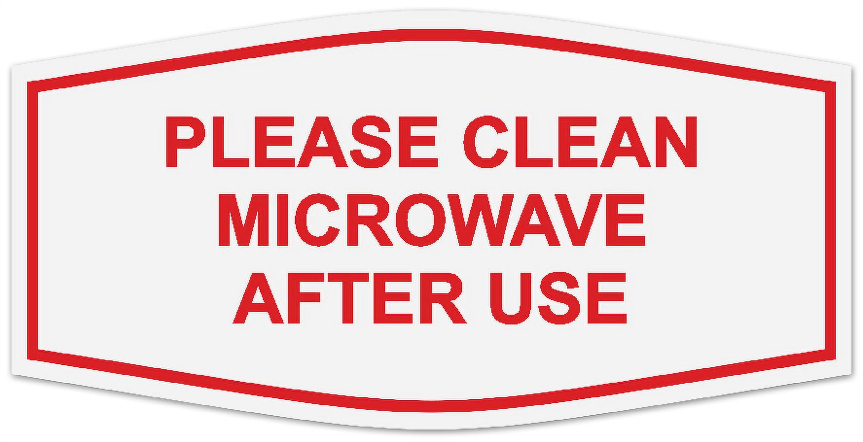 Signs ByLITA Fancy Please Clean Microwave After Use Sign - Laser ...