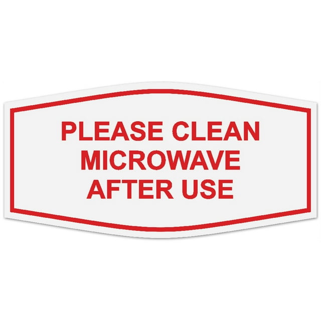 Signs ByLITA Fancy Please Clean Microwave After Use Sign - Laser ...