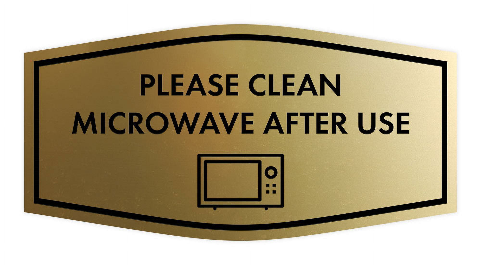 Signs ByLITA Fancy Please Clean Microwave After Use Vector Sign ...