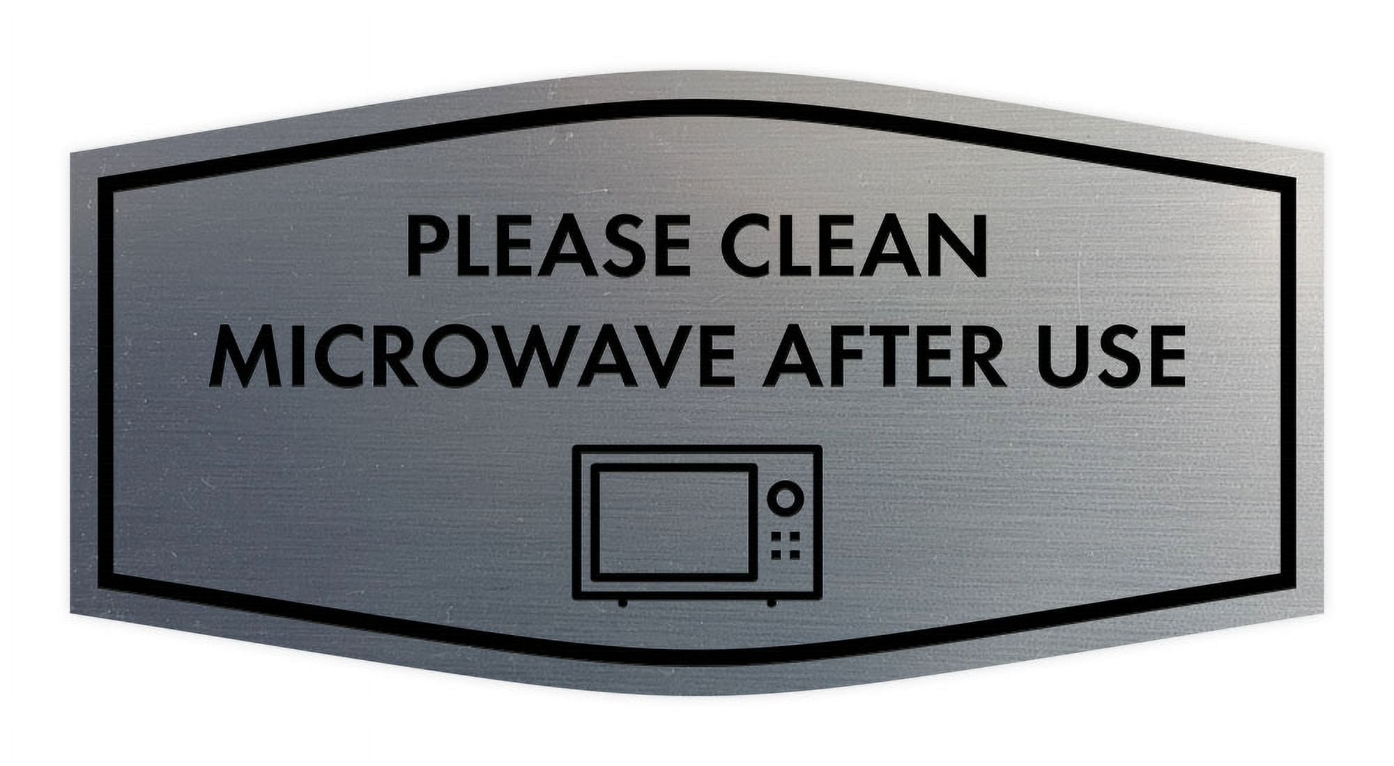 Signs ByLITA Fancy Please Clean Microwave After Use Vector Sign ...