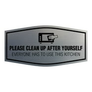 Classic Framed Please Wash Your Own Cups and Dishes Sign (Navy Blue ...