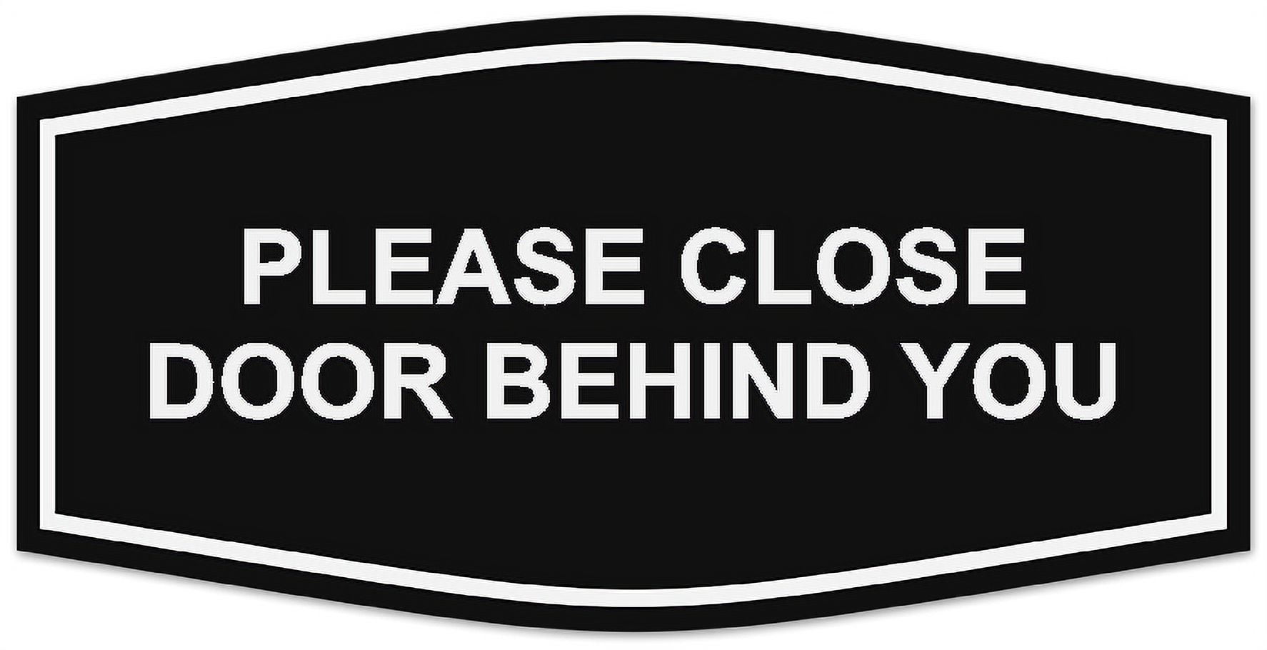Signs ByLITA Fancy Please Close Door Behind You Sign - Laser-Engraved ...