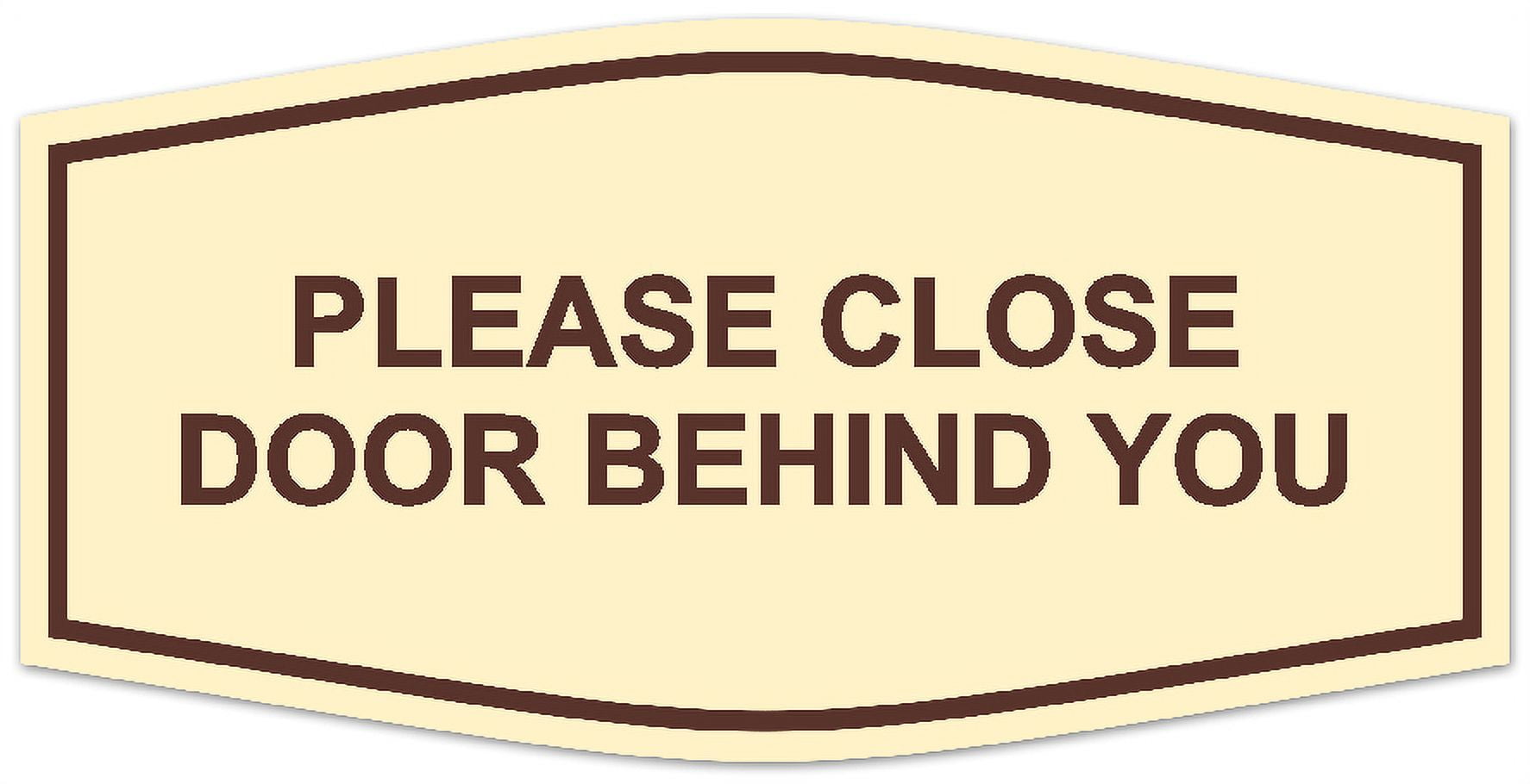 Signs ByLITA Fancy Please Close Door Behind You Sign - Laser-Engraved ...