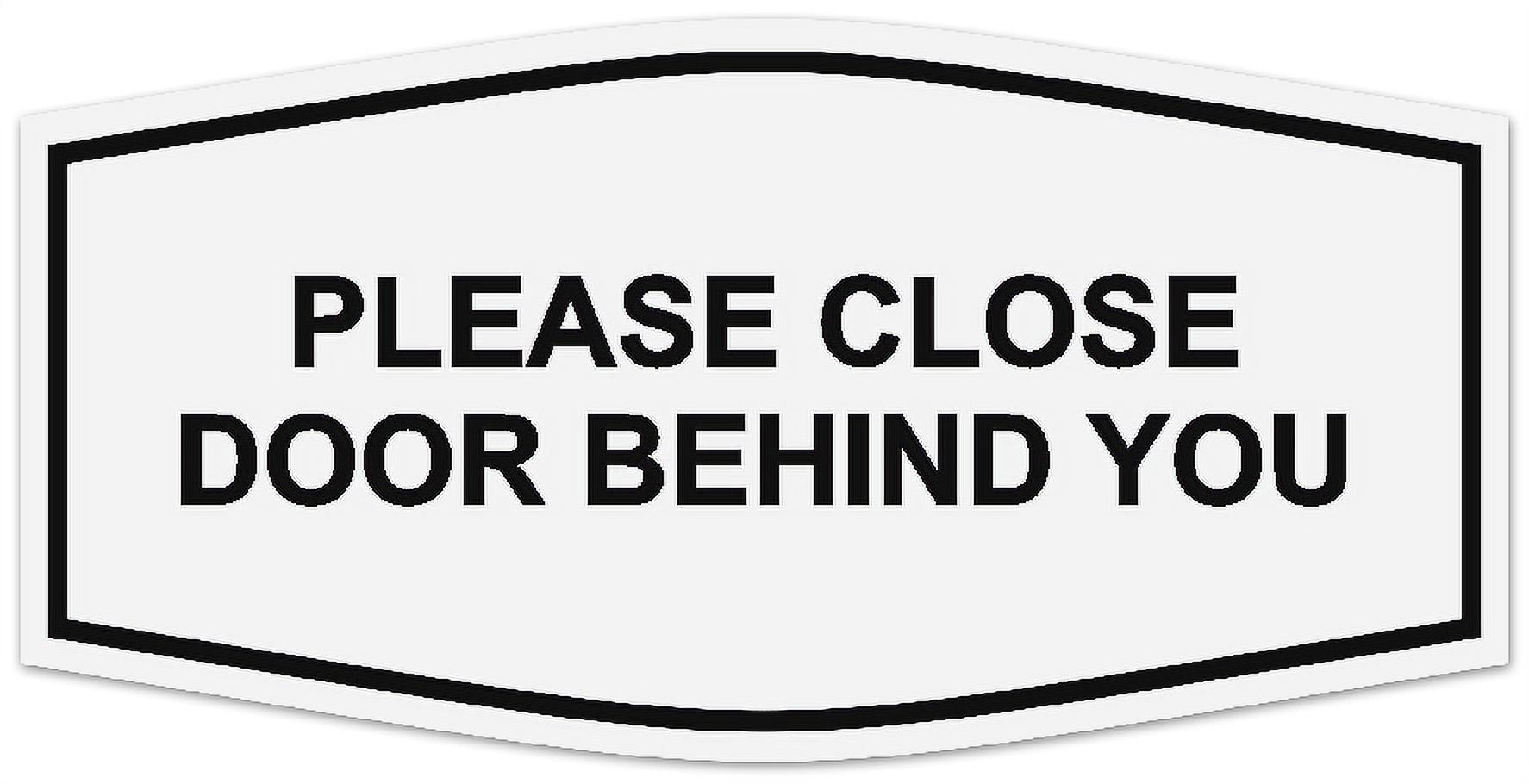 Signs ByLITA Fancy Please Close Door Behind You Sign - Laser-Engraved ...