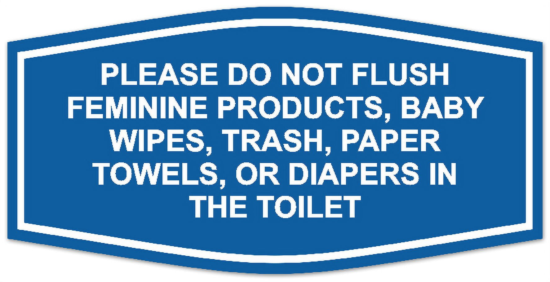 Signs ByLITA Fancy Please Do Not Flush Etiquette Sign - Laser-Engraved ...
