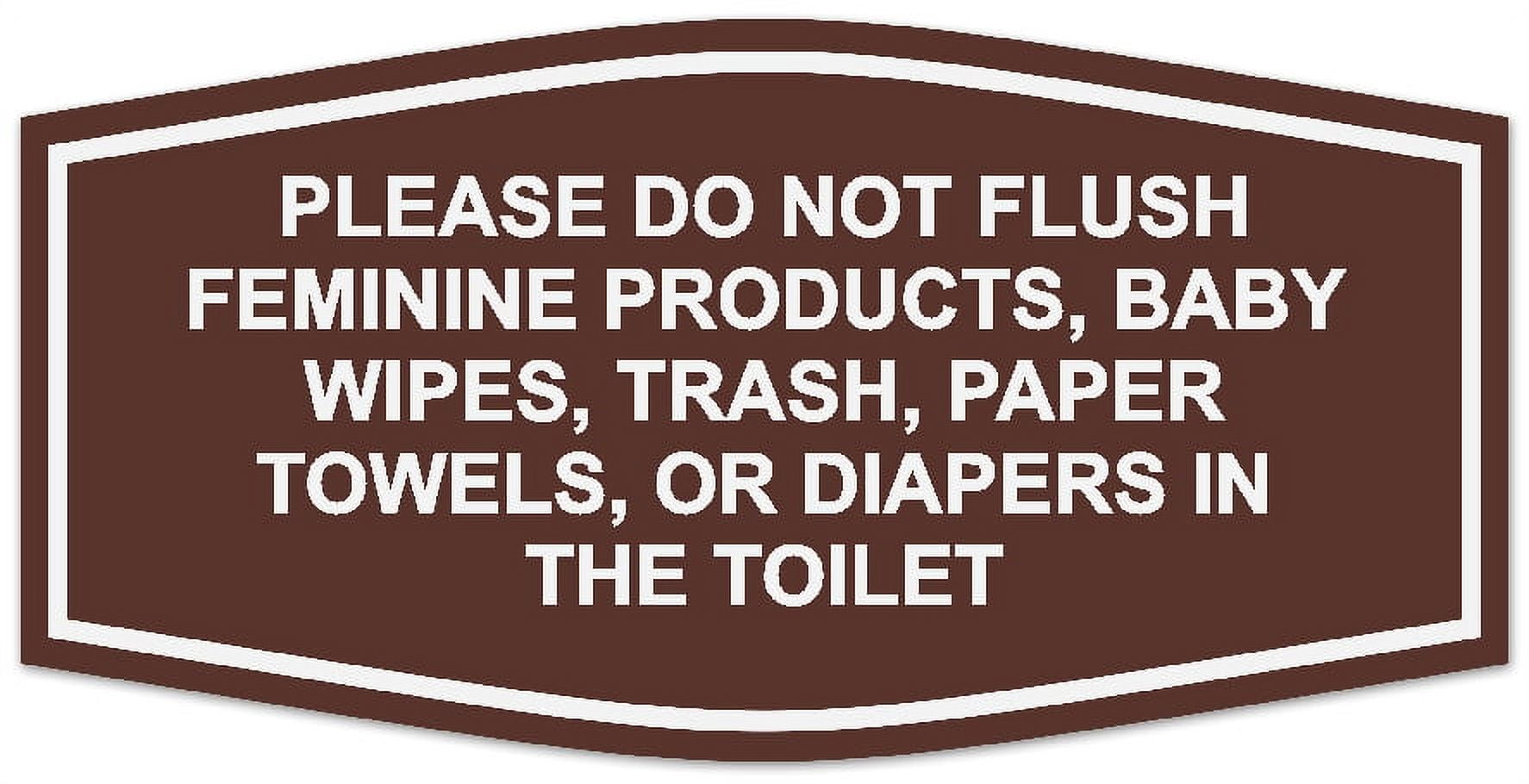 Signs ByLITA Fancy Please Do Not Flush Etiquette Sign - Laser-Engraved ...