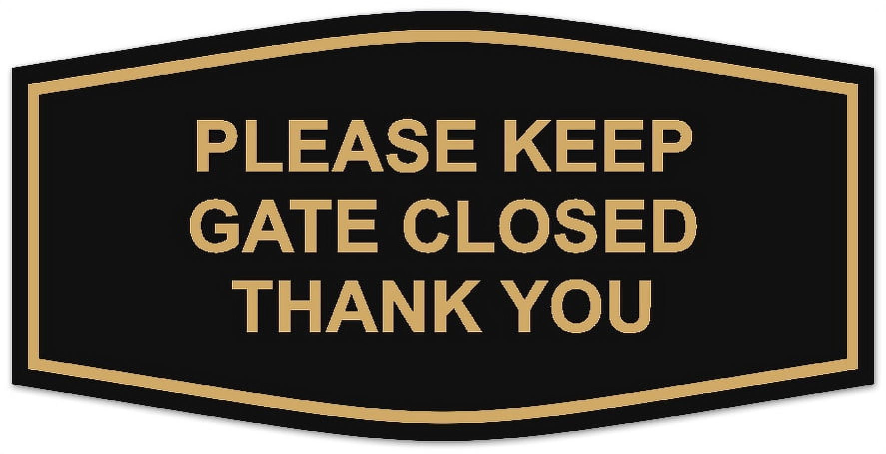 Signs ByLITA Fancy Please Keep Gate Closed Thank You Sign - Laser ...