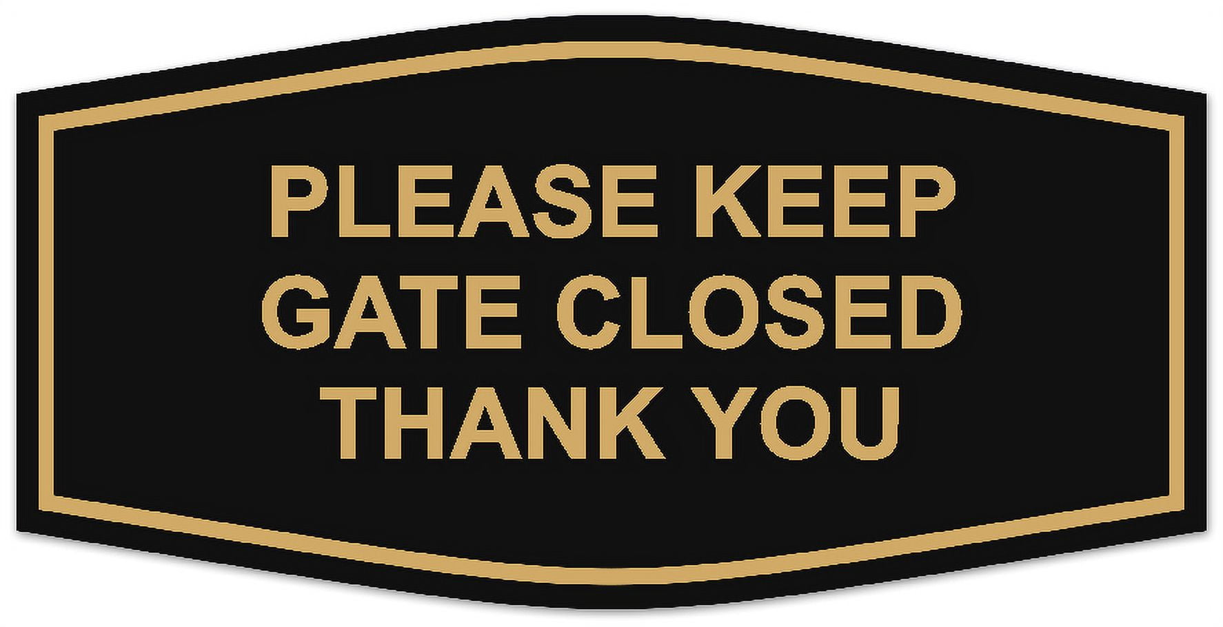 Signs ByLITA Fancy Please Keep Gate Closed Thank You Sign - Laser ...