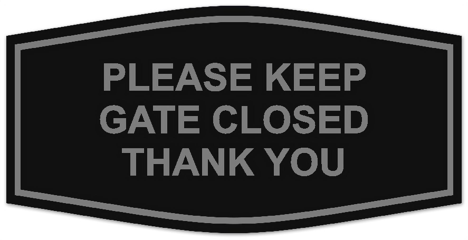 Signs ByLITA Fancy Please Keep Gate Closed Thank You Sign - Laser ...