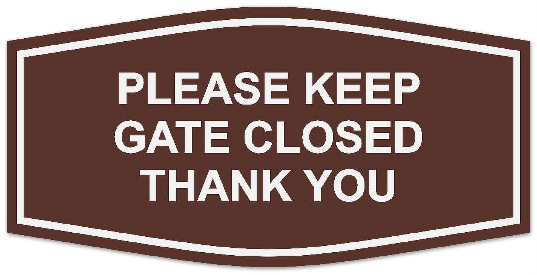 Signs ByLITA Fancy Please Keep Gate Closed Thank You Sign - Laser ...