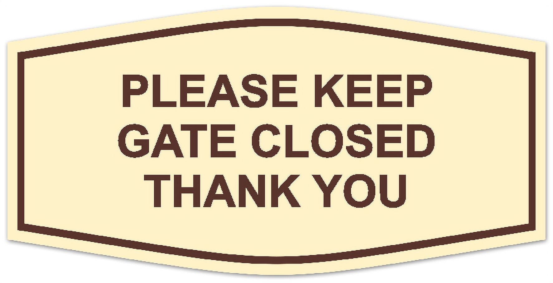 Signs ByLITA Fancy Please Keep Gate Closed Thank You Sign - Laser ...