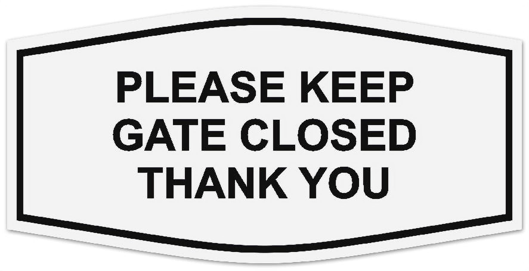 Signs ByLITA Fancy Please Keep Gate Closed Thank You Sign - Laser ...