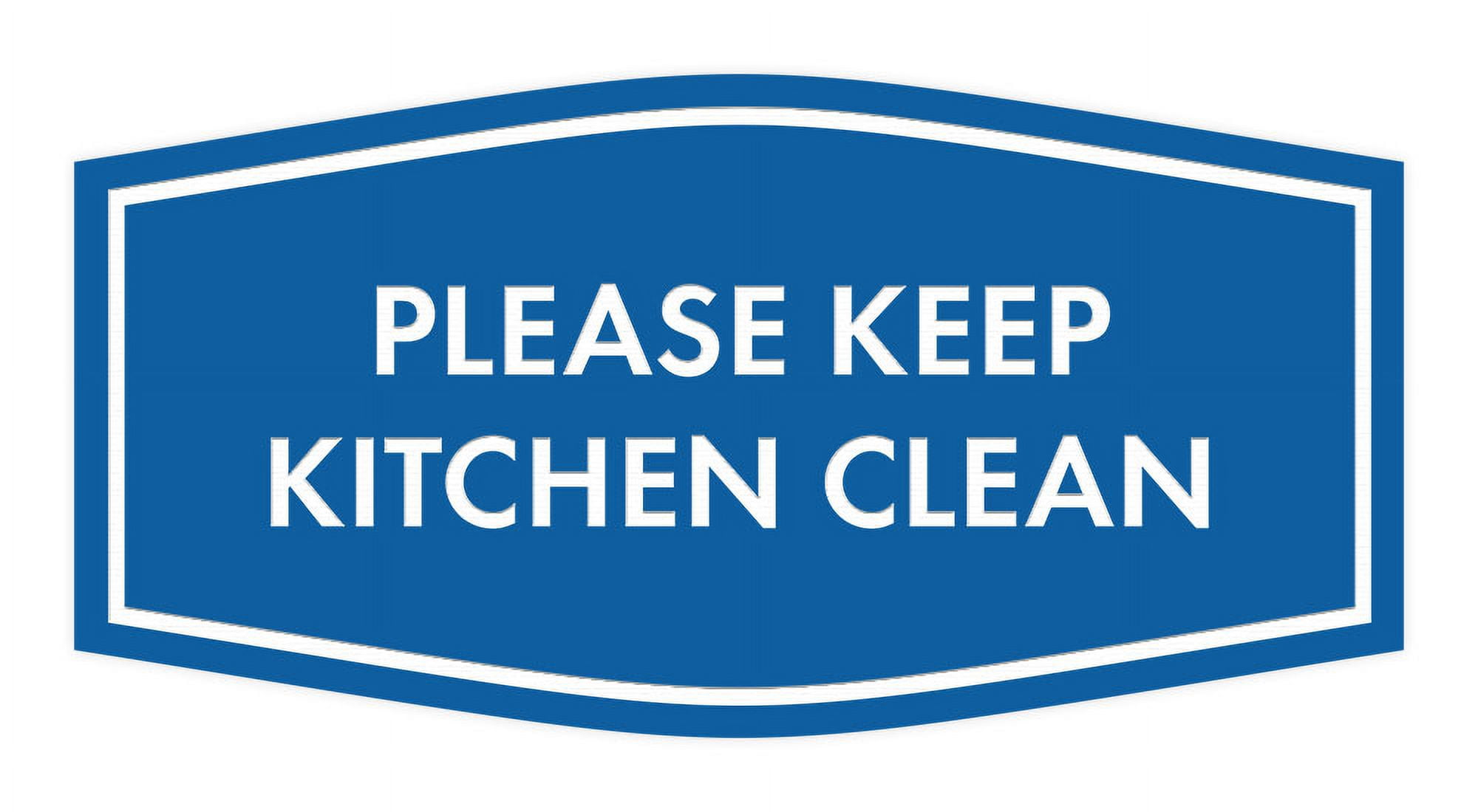 Signs ByLITA Fancy Please Keep Kitchen Clean Sign - Kitchen Signs ...