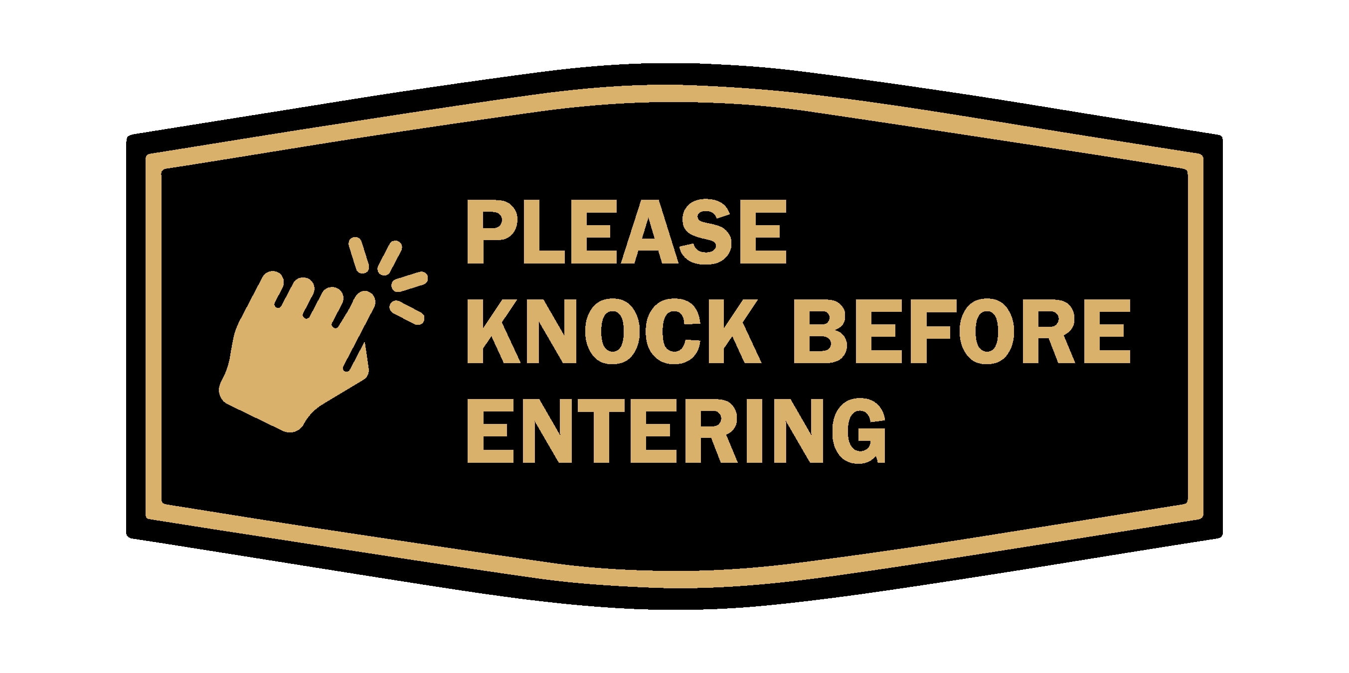 Signs ByLITA Fancy Please Knock Before Entering (Hand Vector) Office ...
