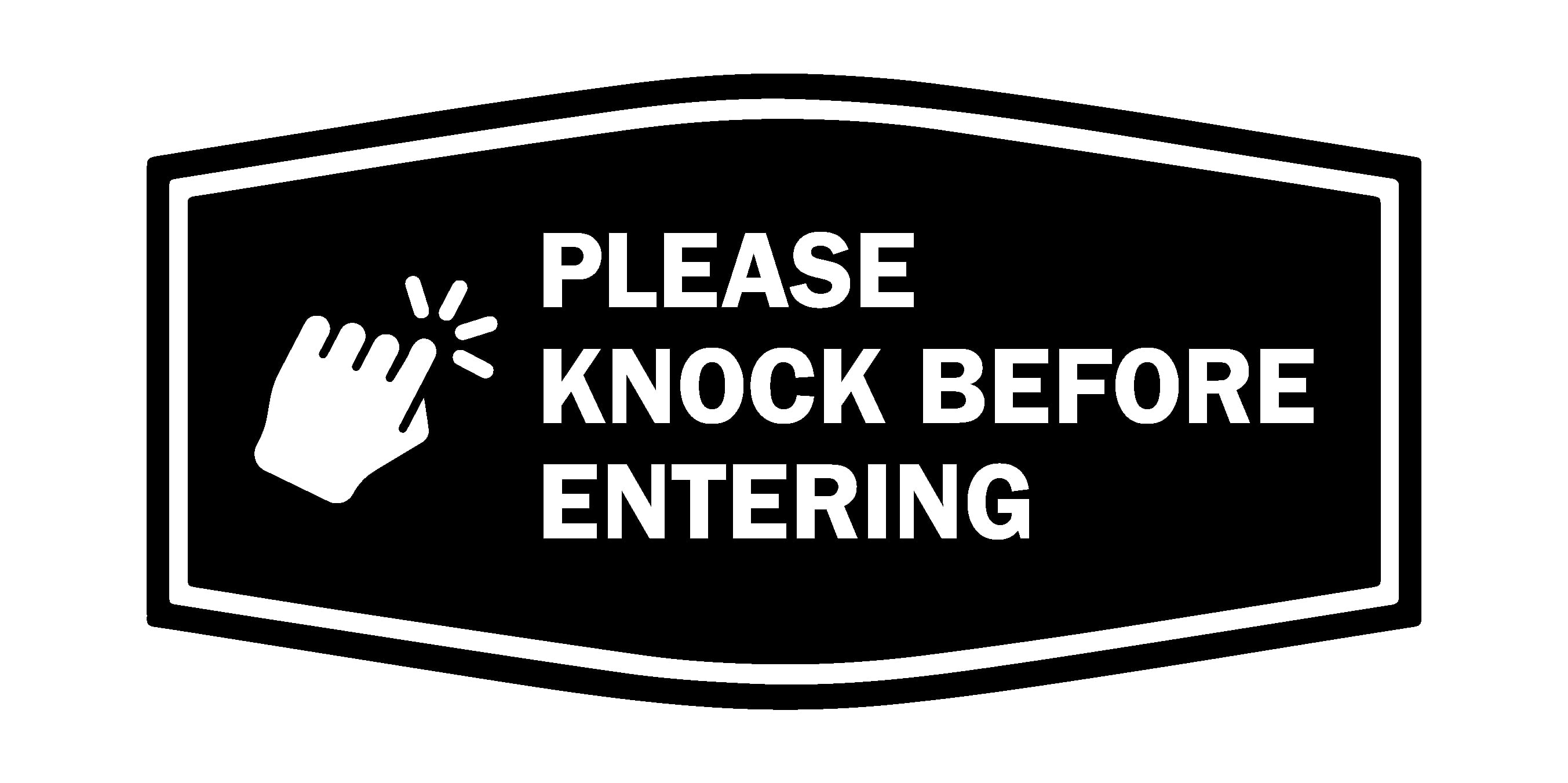 Signs ByLITA Fancy Please Knock Before Entering (Hand Vector) Office ...