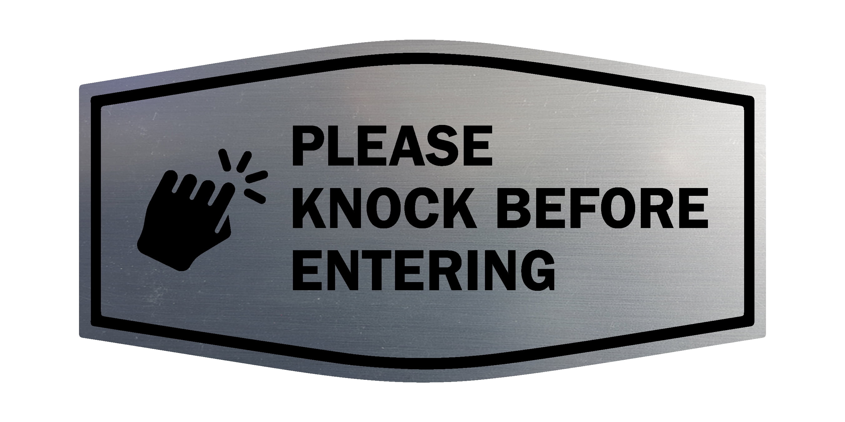 Signs ByLITA Fancy Please Knock Before Entering (Hand Vector) Office ...