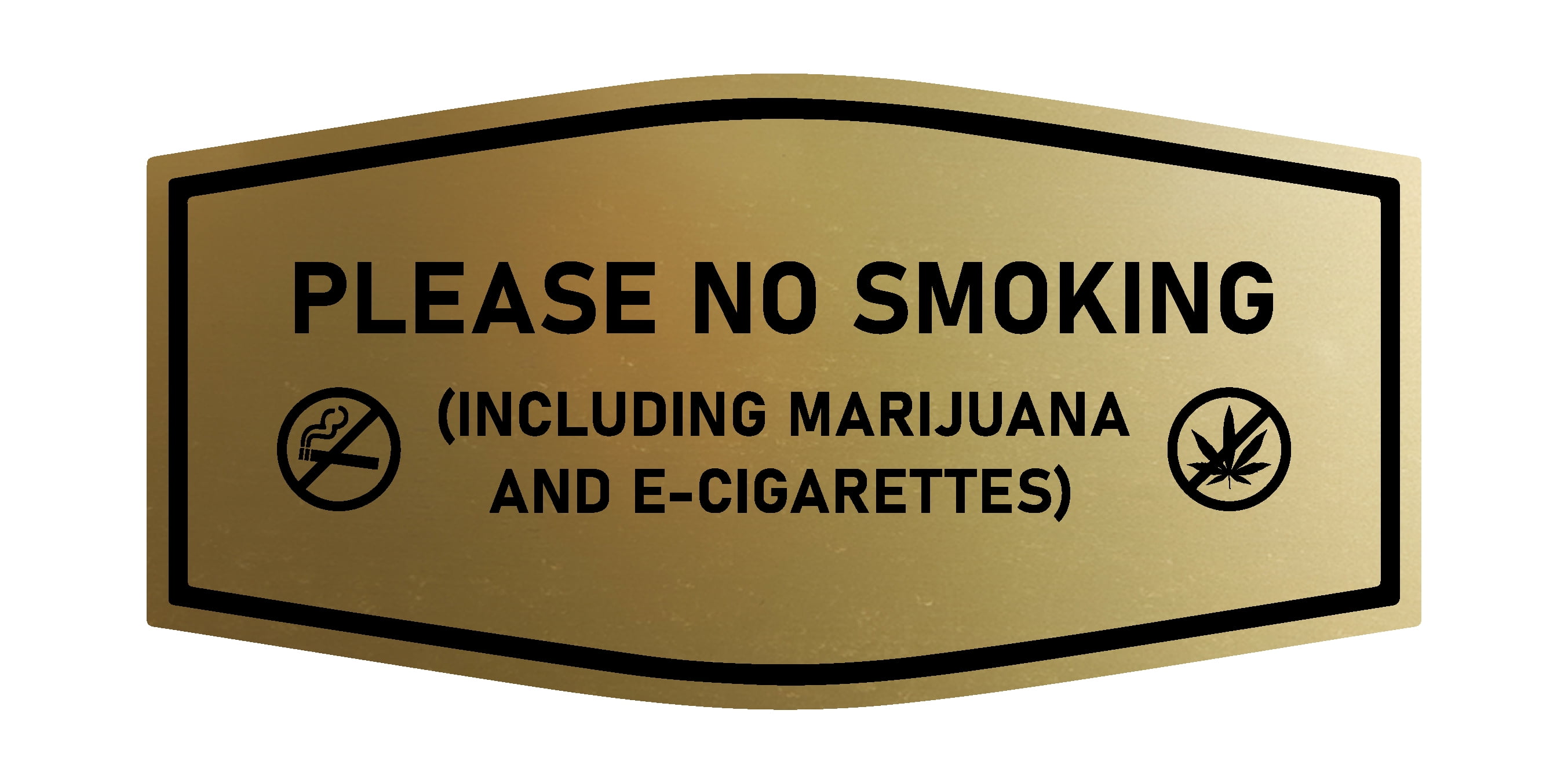 Signs ByLITA Fancy Please NO SMOKING (Including Marijuana and E ...