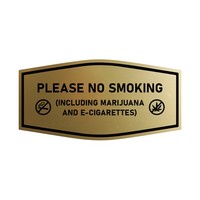 Signs ByLITA Fancy Please NO SMOKING (Including Marijuana and E ...