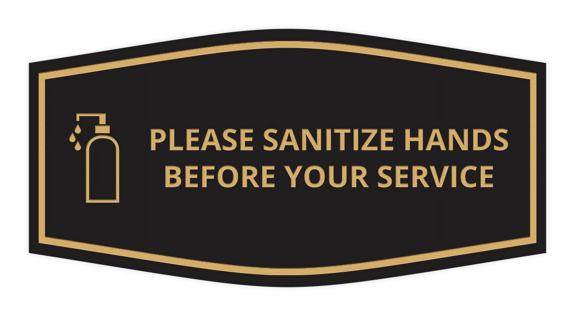Signs ByLITA Fancy Please Sanitize Hands Before Your Service Easy ...