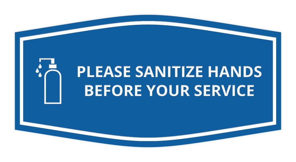 Signs ByLITA Fancy Please Sanitize Hands Before Your Service Easy ...