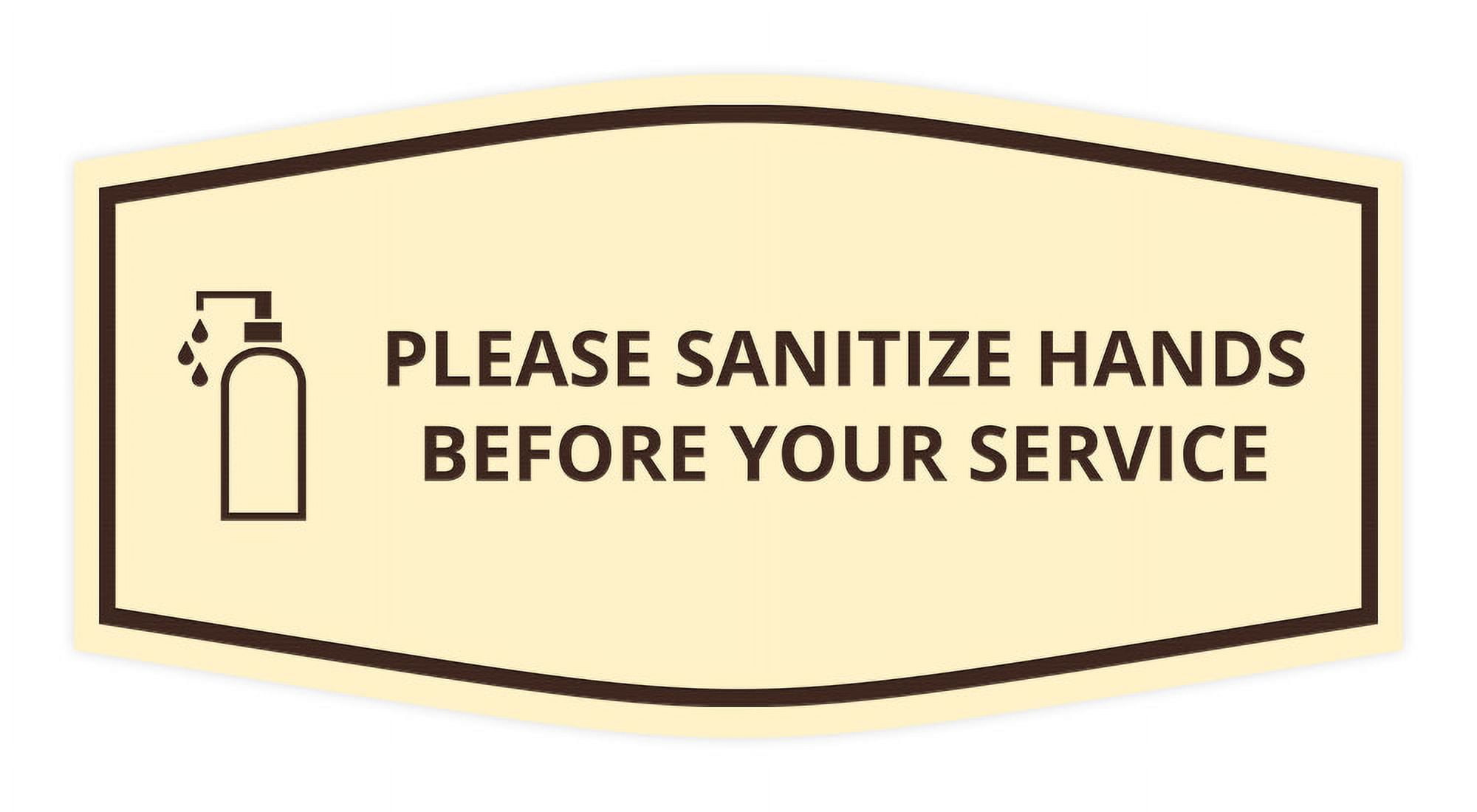 Signs ByLITA Fancy Please Sanitize Hands Before Your Service Easy ...