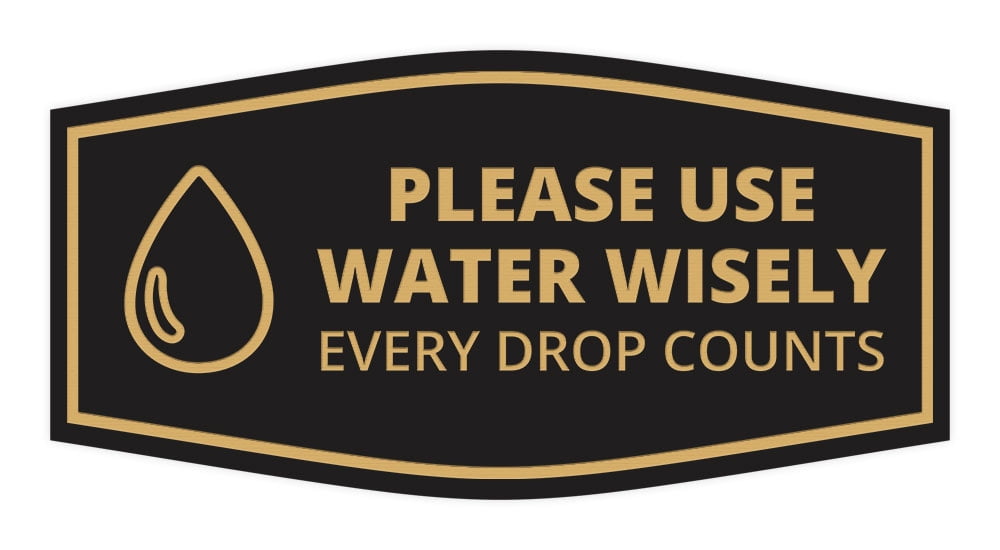 Signs ByLITA Fancy Please Use Water Wisely Every Drop Counts Sign ...