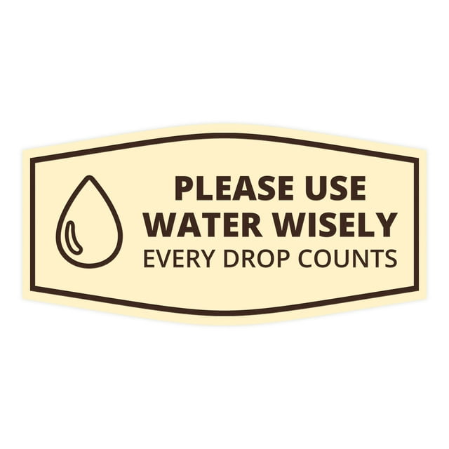 Signs ByLITA Fancy Please Use Water Wisely Every Drop Counts Sign ...