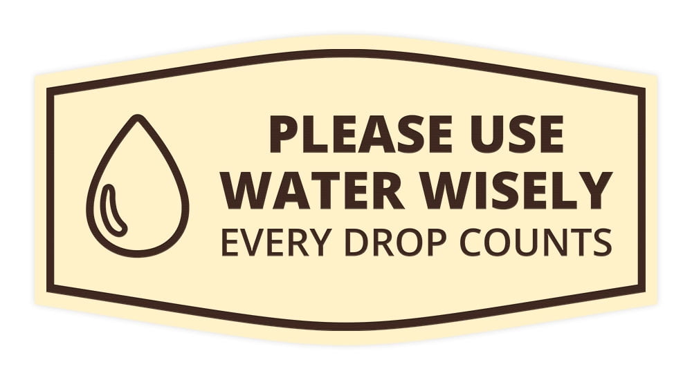 Signs ByLITA Fancy Please Use Water Wisely Every Drop Counts Sign ...