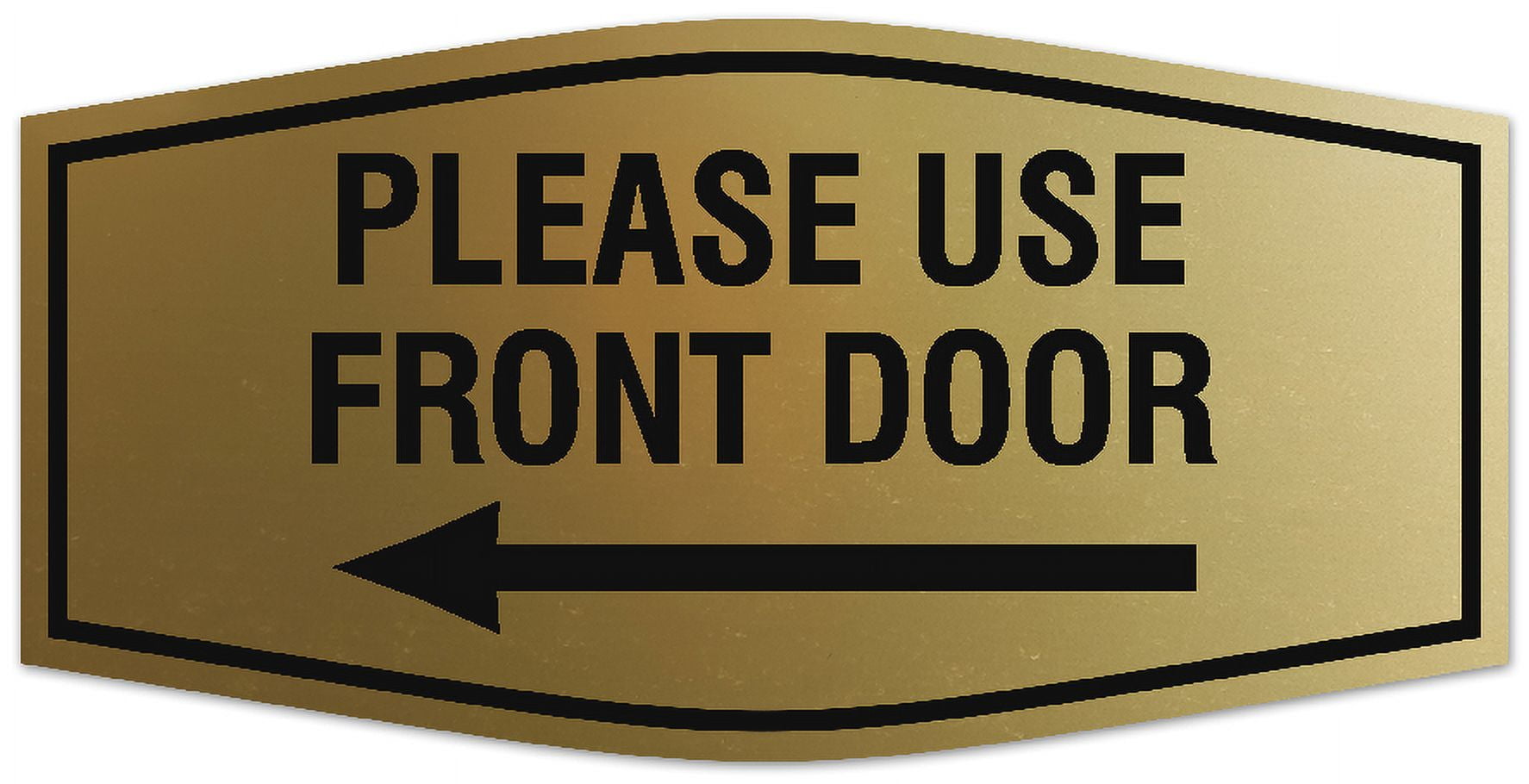 Signs ByLITA Fancy Please use front door left arrow Sign - Laser ...