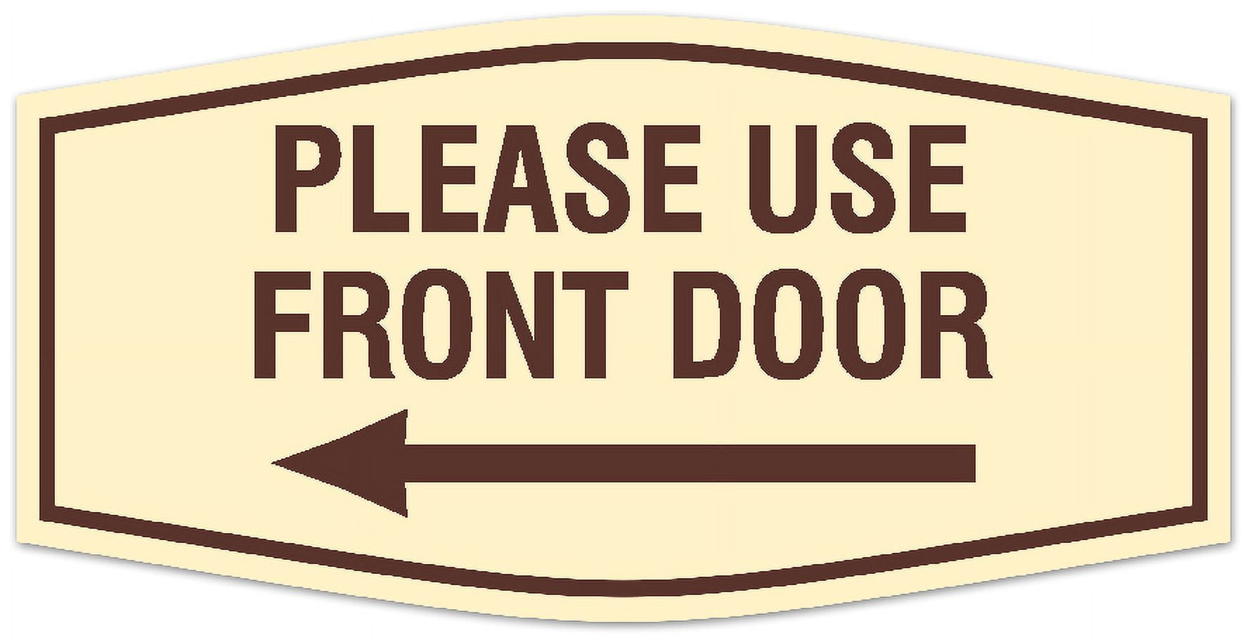 Signs ByLITA Fancy Please use front door left arrow Sign - Laser ...