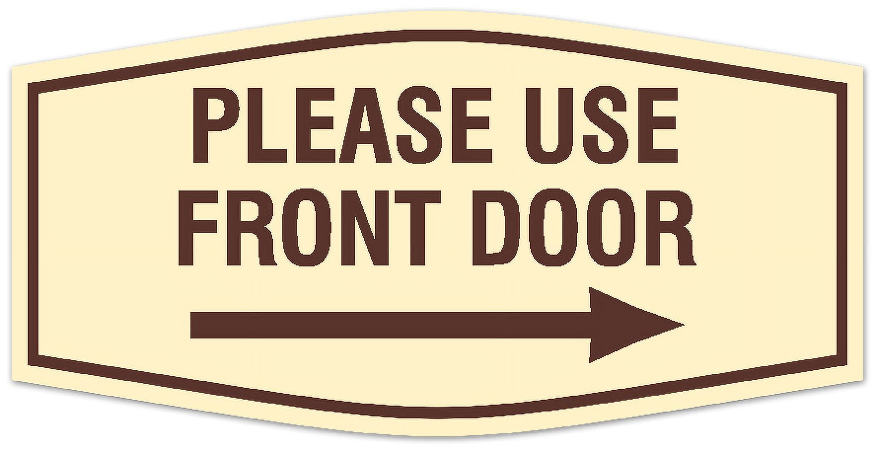 Signs ByLITA Fancy Please use front door right arrow Sign - Laser ...