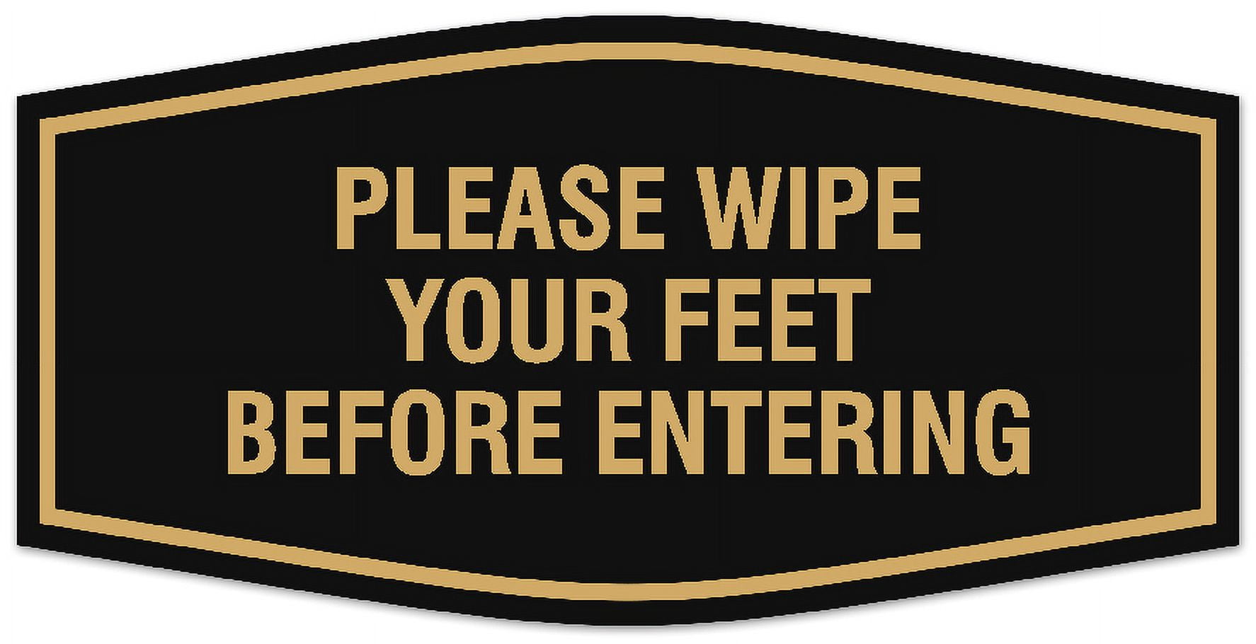 Signs ByLITA Fancy Please wipe your feet before entering Sign - Laser ...