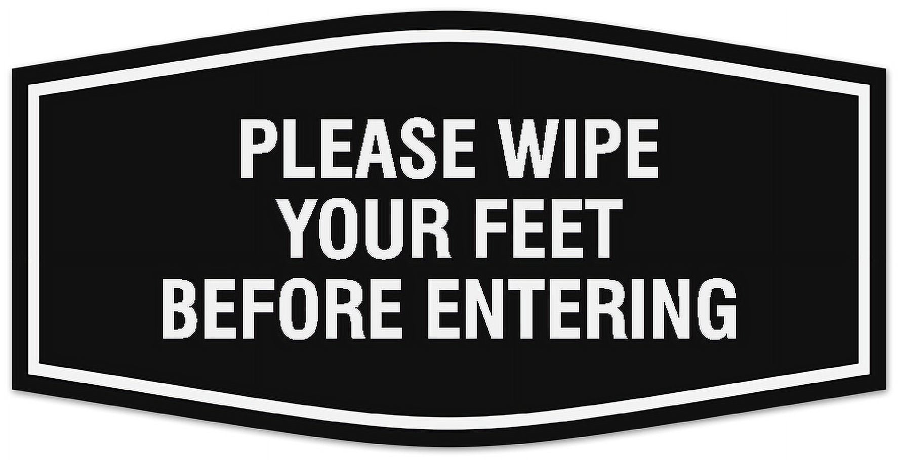 Signs ByLITA Fancy Please wipe your feet before entering Sign - Laser ...