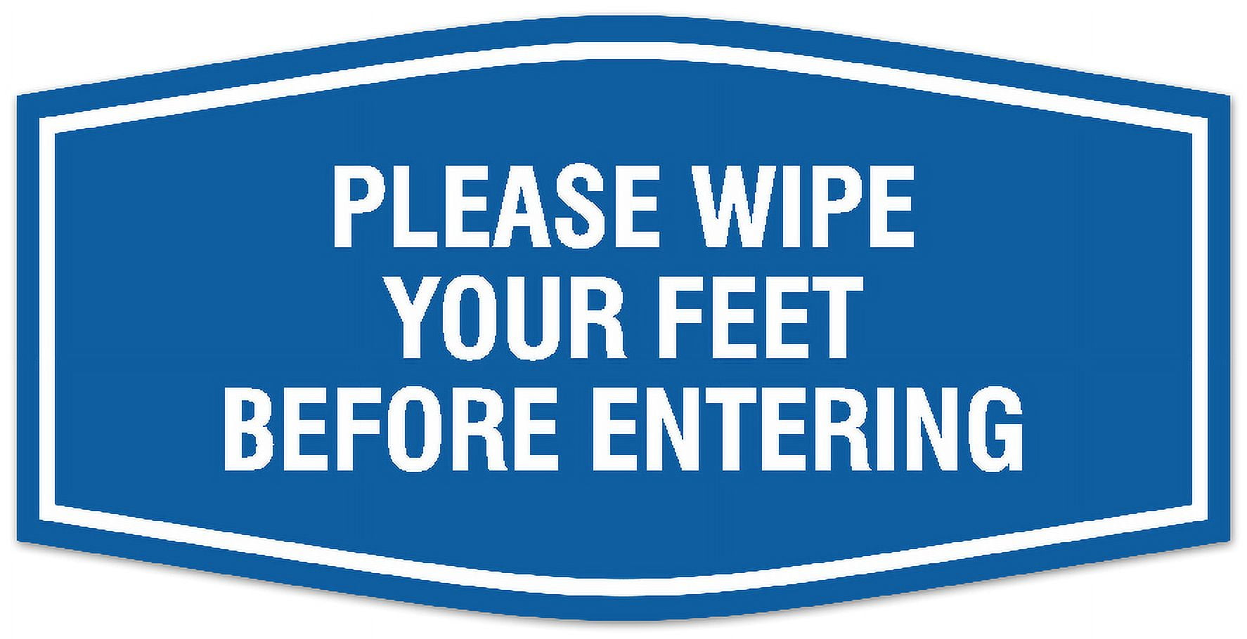 Signs ByLITA Fancy Please wipe your feet before entering Sign - Laser ...