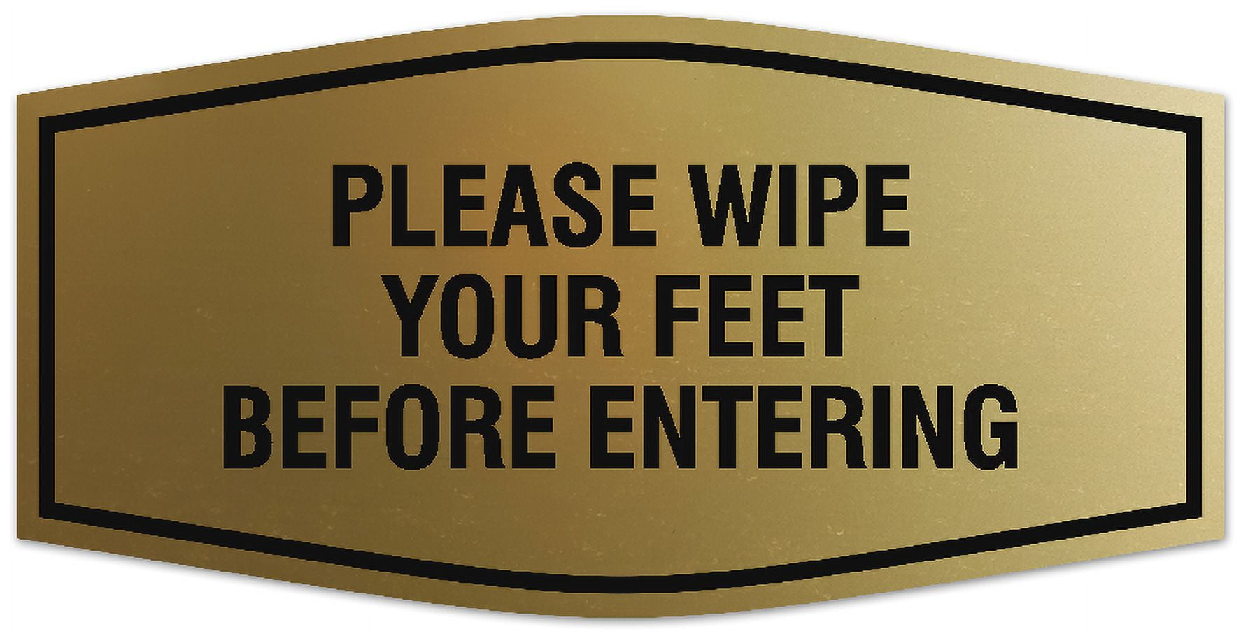 Signs ByLITA Fancy Please wipe your feet before entering Sign - Laser ...