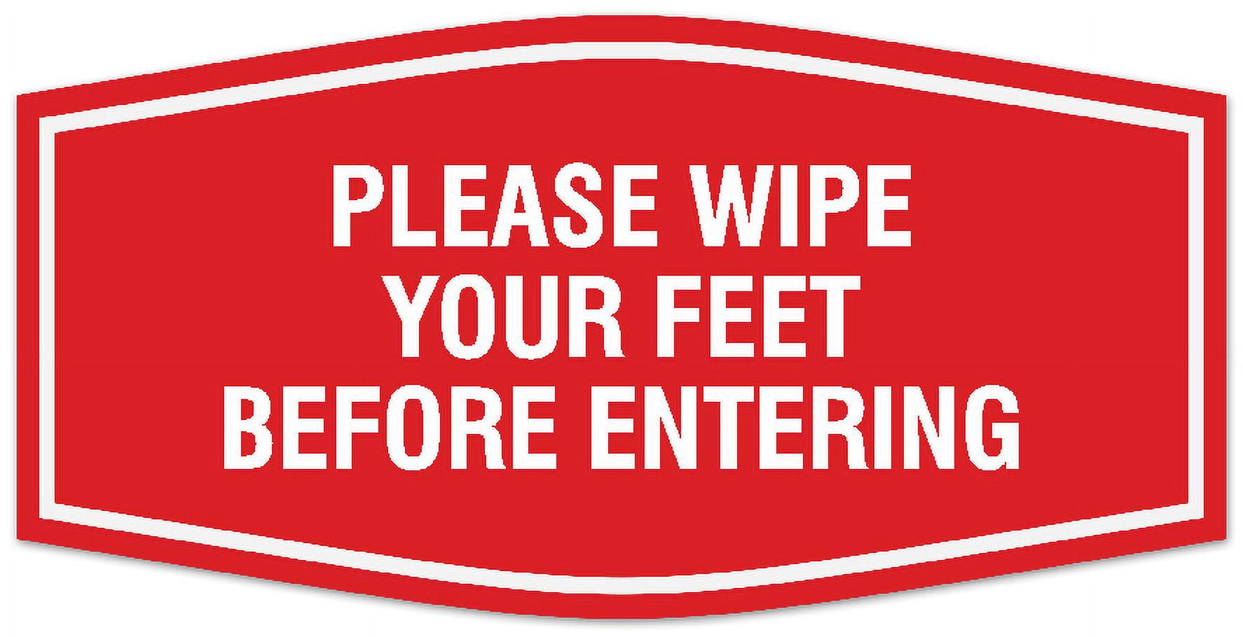 Signs ByLITA Fancy Please wipe your feet before entering Sign - Laser ...