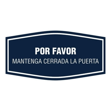 Signs ByLITA Circle Por favor Mantenga La Puerta Cerrada Sign (Black ...
