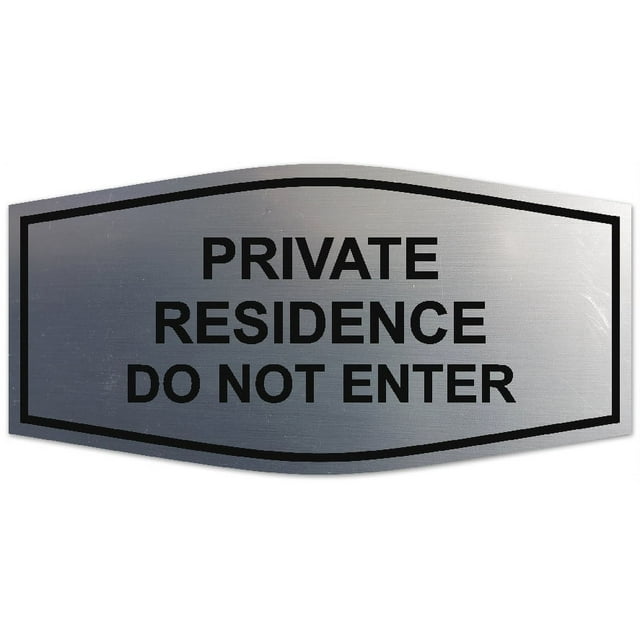 Signs ByLITA Fancy Private Residence Do Not Enter Sign - Laser-Engraved ...