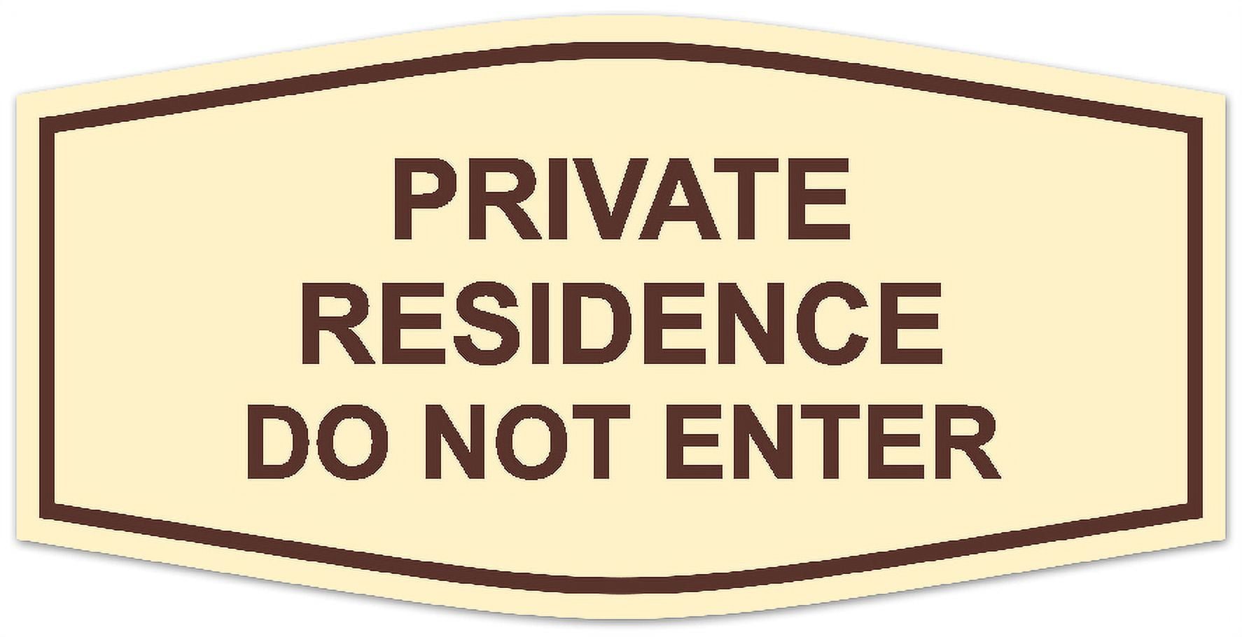 Signs ByLITA Fancy Private Residence Do Not Enter Sign - Laser-Engraved ...