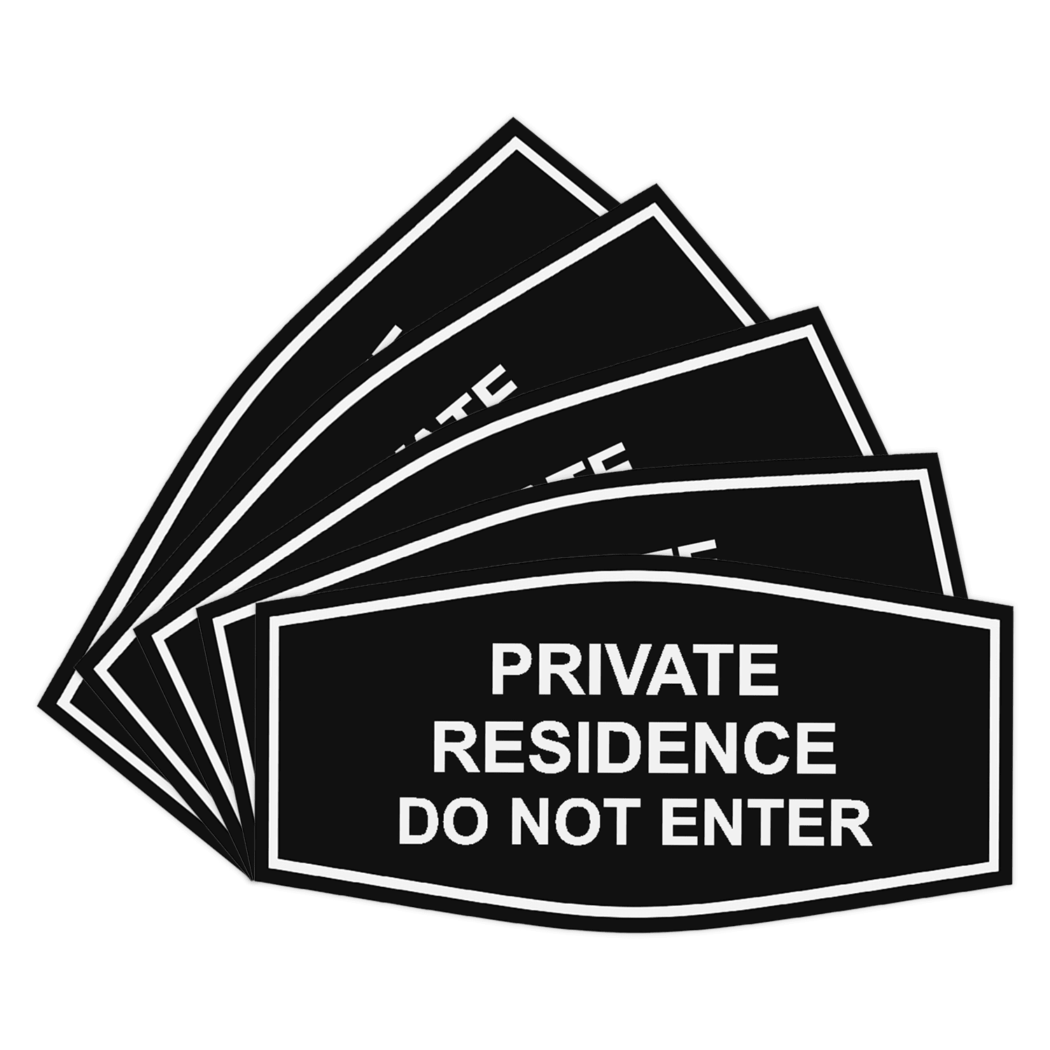 Signs ByLITA Fancy Private Residence Do Not Enter Sign - Laser-Engraved ...
